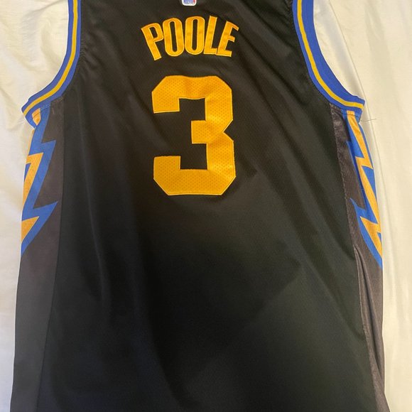 Nike | Shirts | Large Jordan Poole Black Icon Edition Warriors Jersey ...
